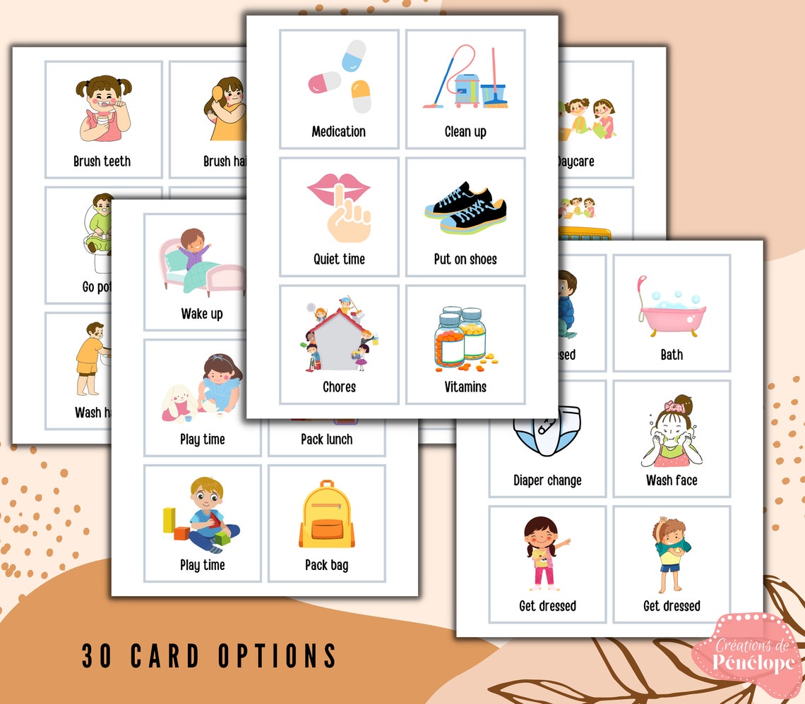 Toddler Preschool Morning Routine Chart Schedule | Rise and Shine ...