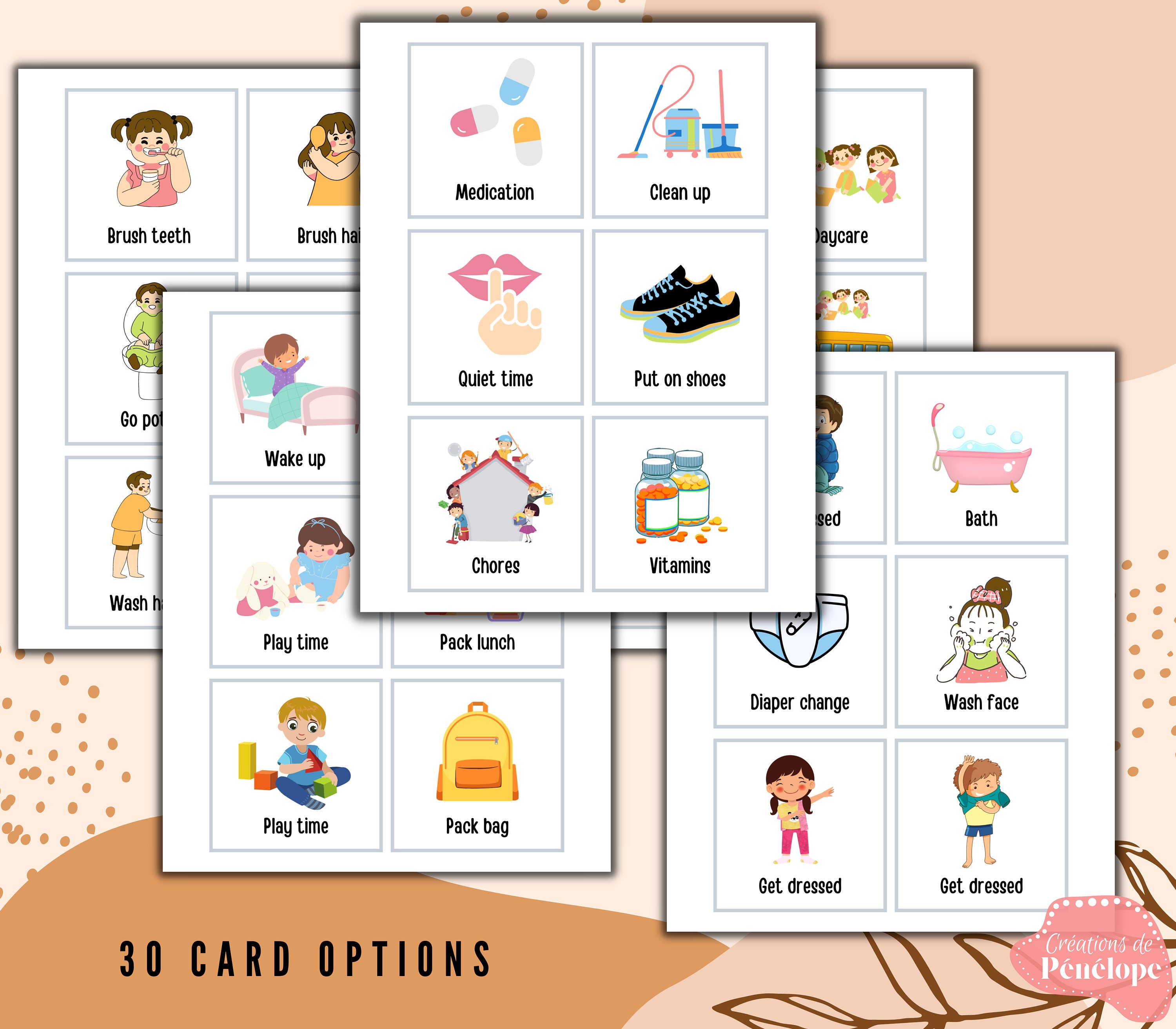 Toddler Preschool Morning Routine Chart Schedule | Rise and Shine ...