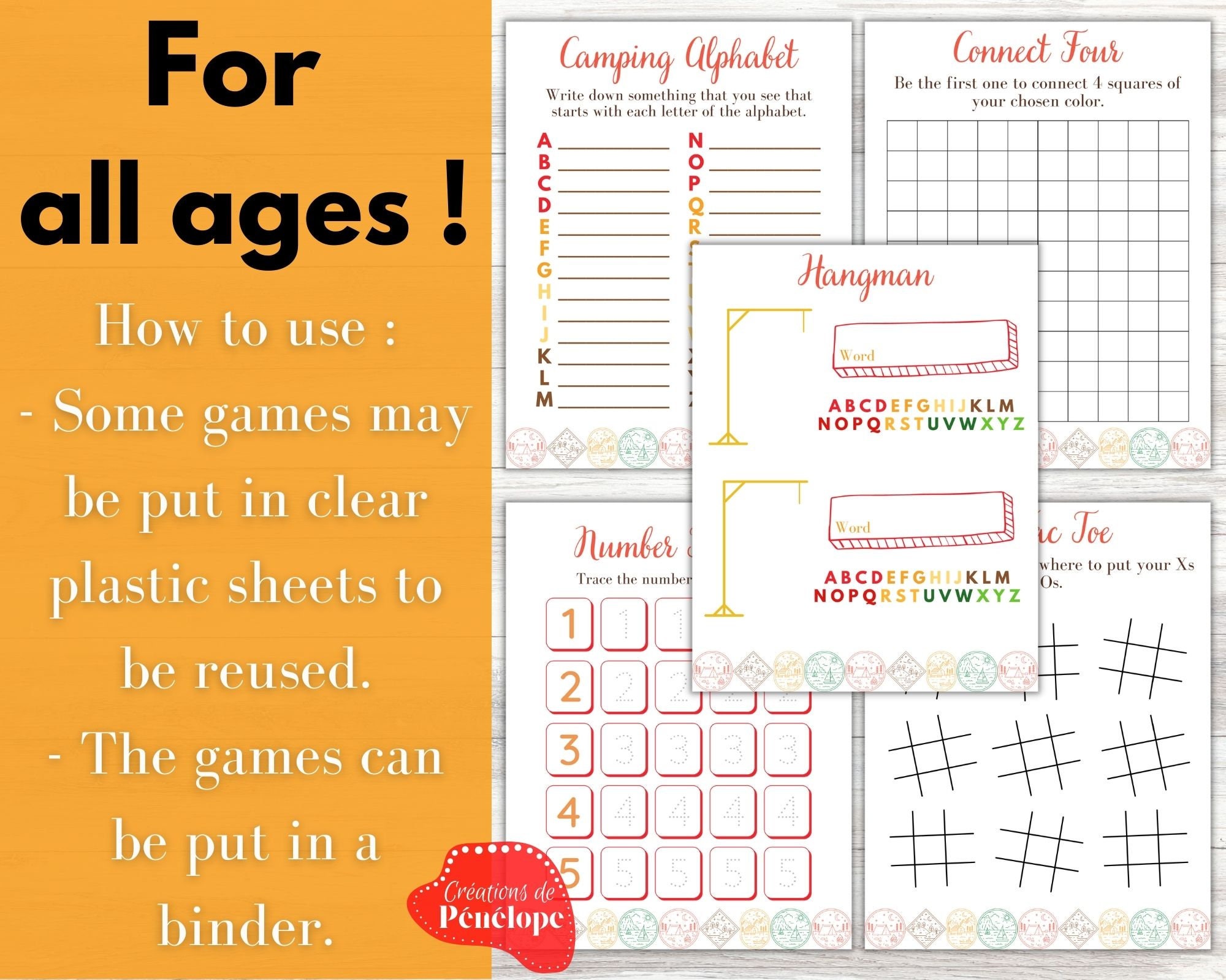 Large Ultimate Camping Activity Pack - Camping Binder - Kids Activities ...