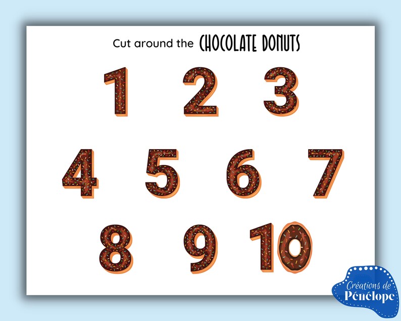 Donut Themed Counting Activity | Preschool Busy Book Donuts | Additions ...
