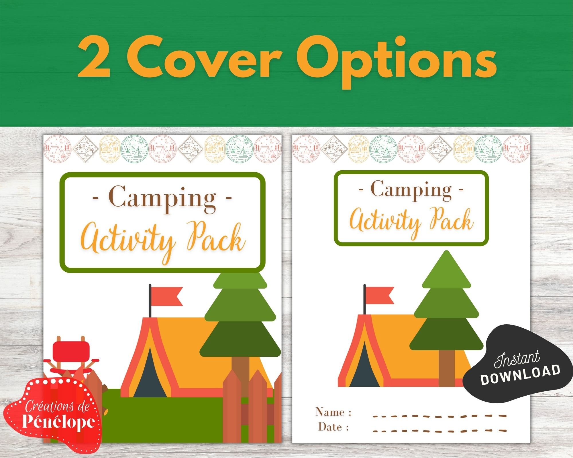 Large Ultimate Camping Activity Pack - Camping Binder - Kids Activities ...