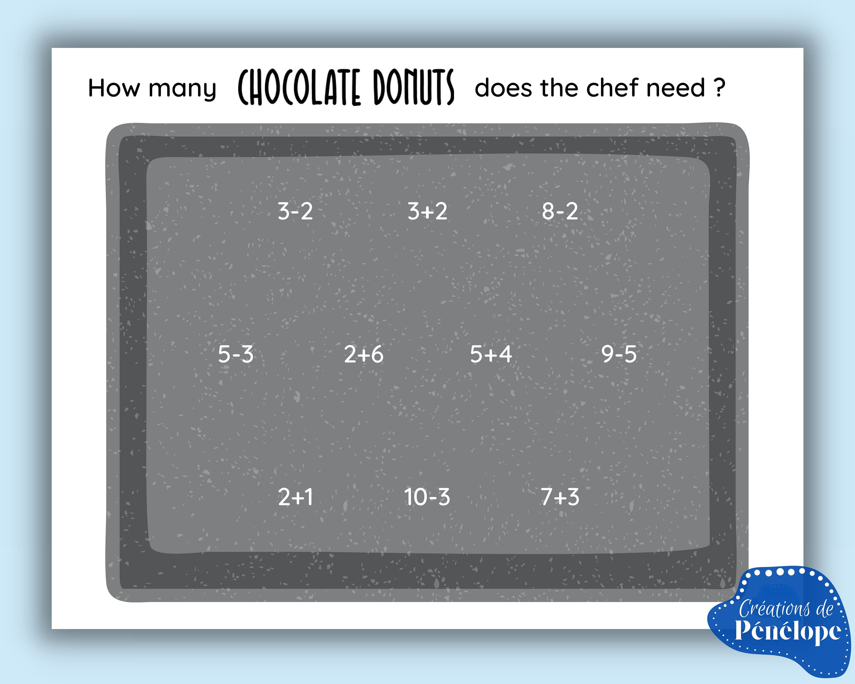 Donut Themed Counting Activity | Preschool Busy Book Donuts | Additions ...