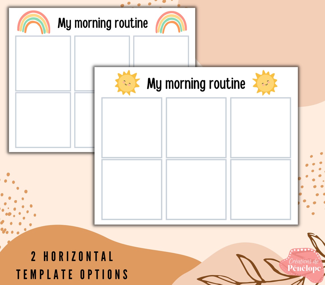 Toddler Preschool Morning Routine Chart Schedule | Rise and Shine ...