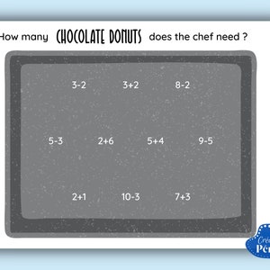 Donut Themed Counting Activity | Preschool Busy Book Donuts | Additions ...