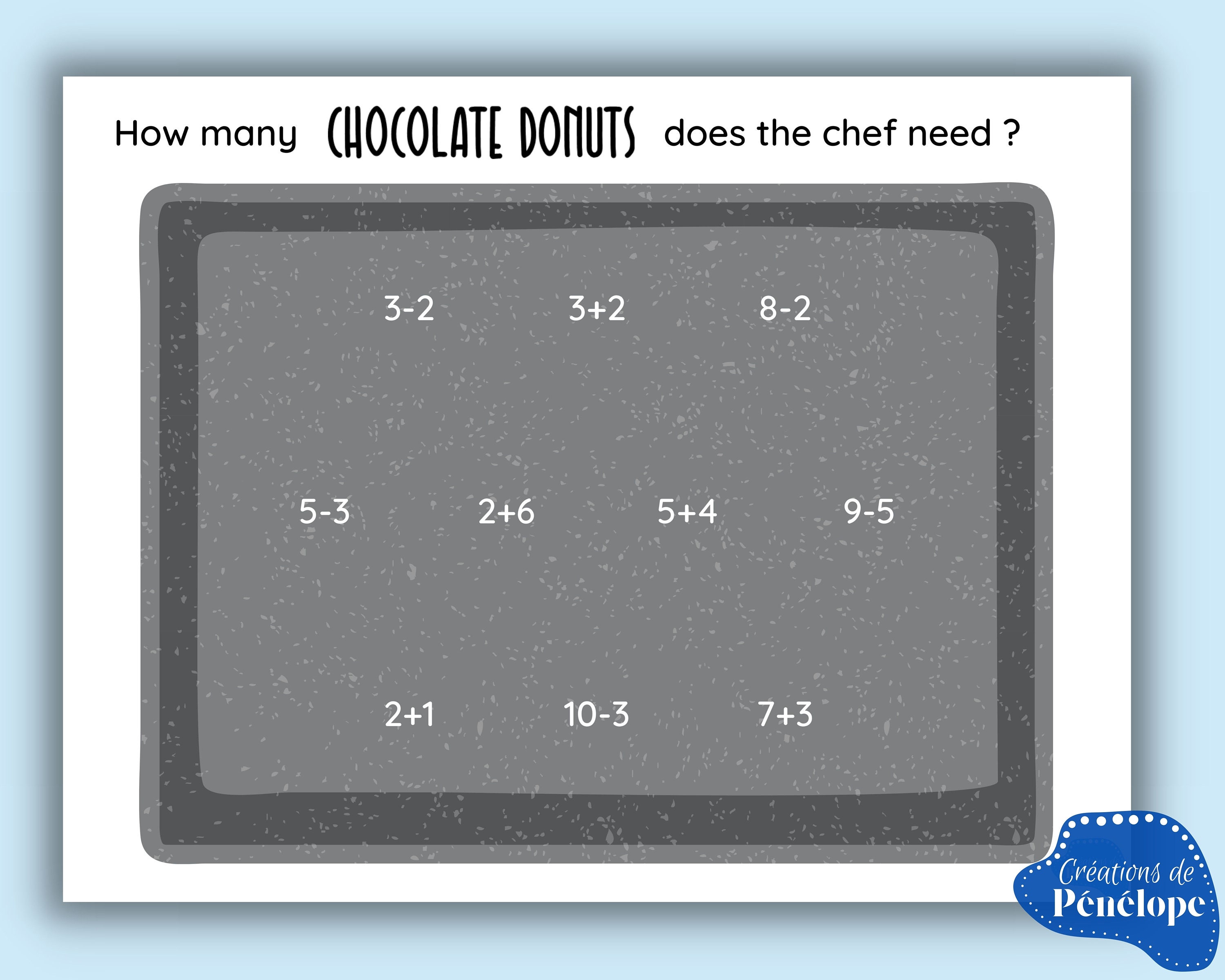 Donut Themed Counting Activity | Preschool Busy Book Donuts | Additions ...