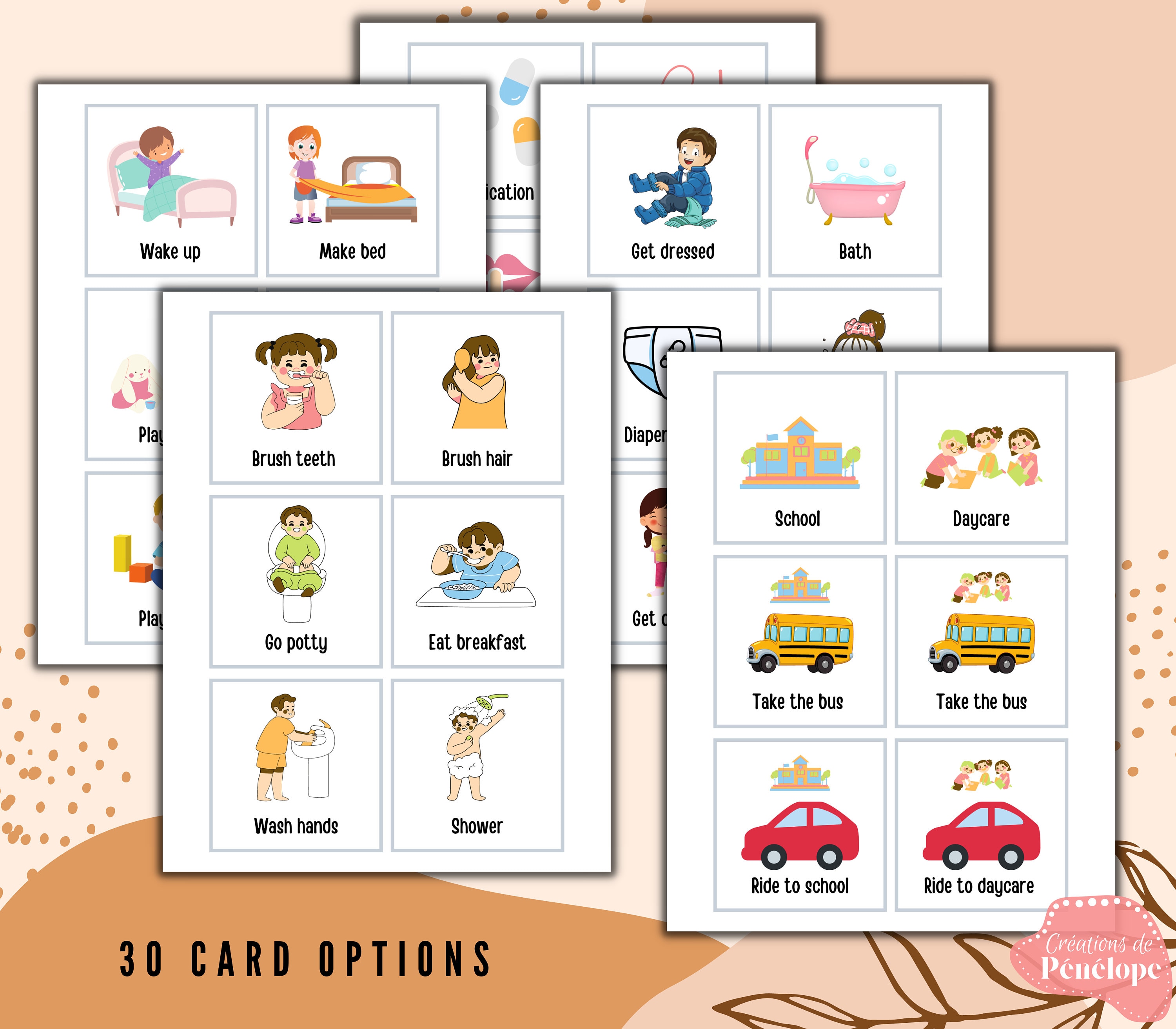 Toddler Preschool Morning Routine Chart Schedule | Rise and Shine ...