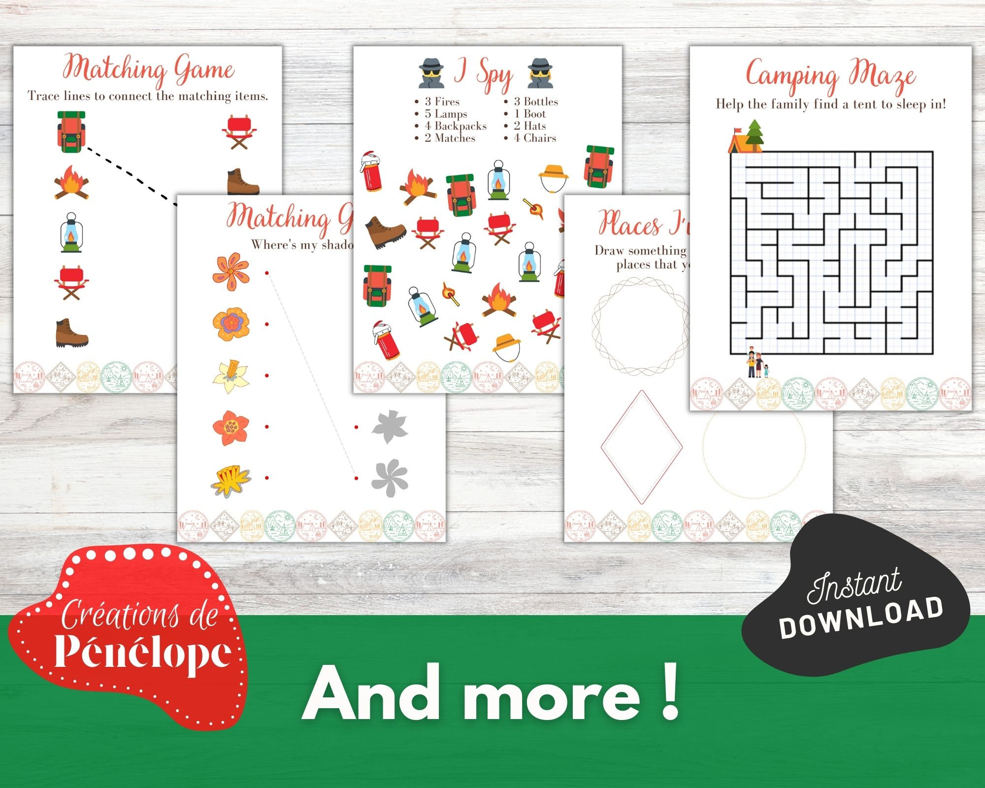 Large Ultimate Camping Activity Pack - Camping Binder - Kids Activities ...