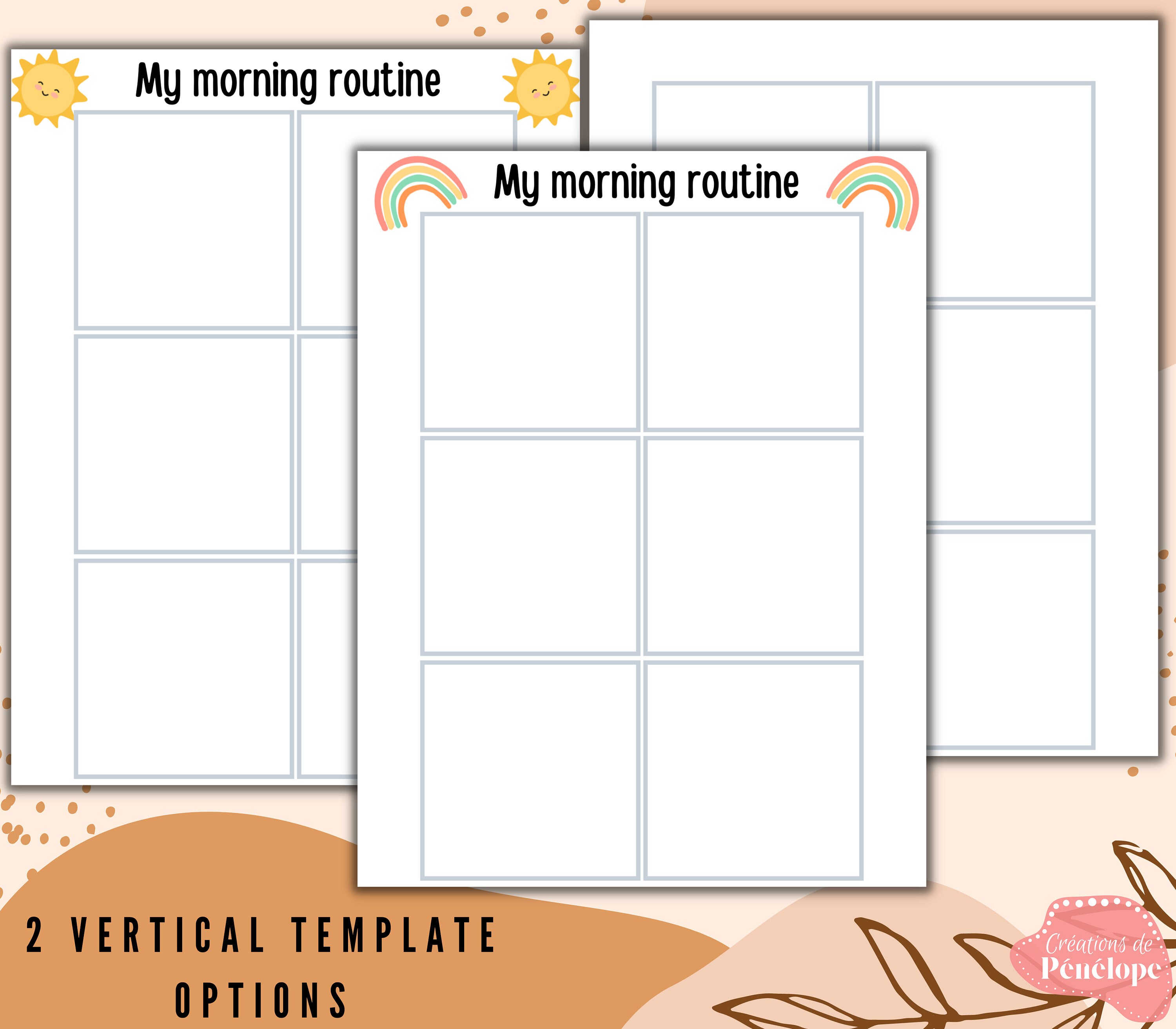 Toddler Preschool Morning Routine Chart Schedule | Rise and Shine ...