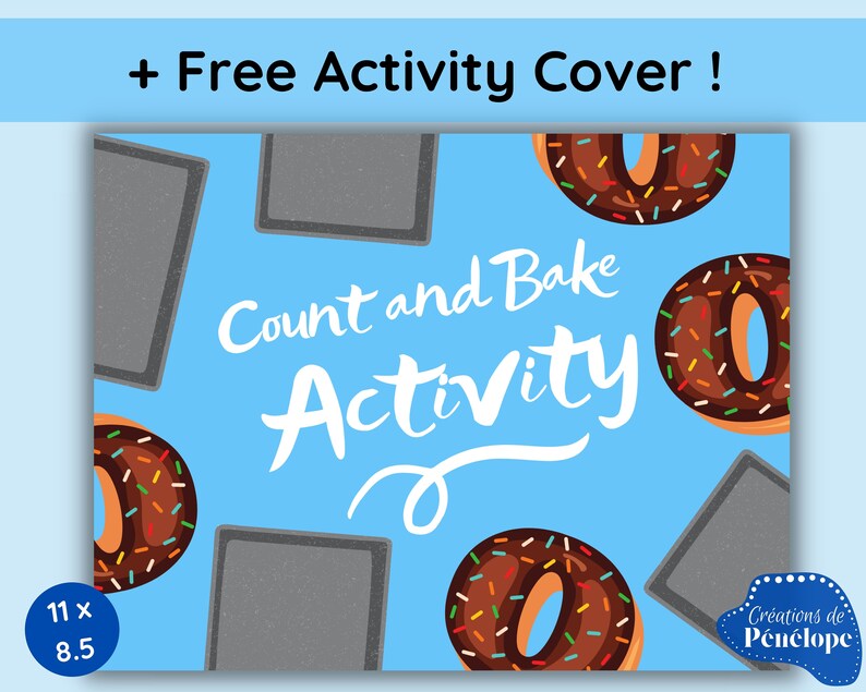 Donut Themed Counting Activity | Preschool Busy Book Donuts | Additions ...