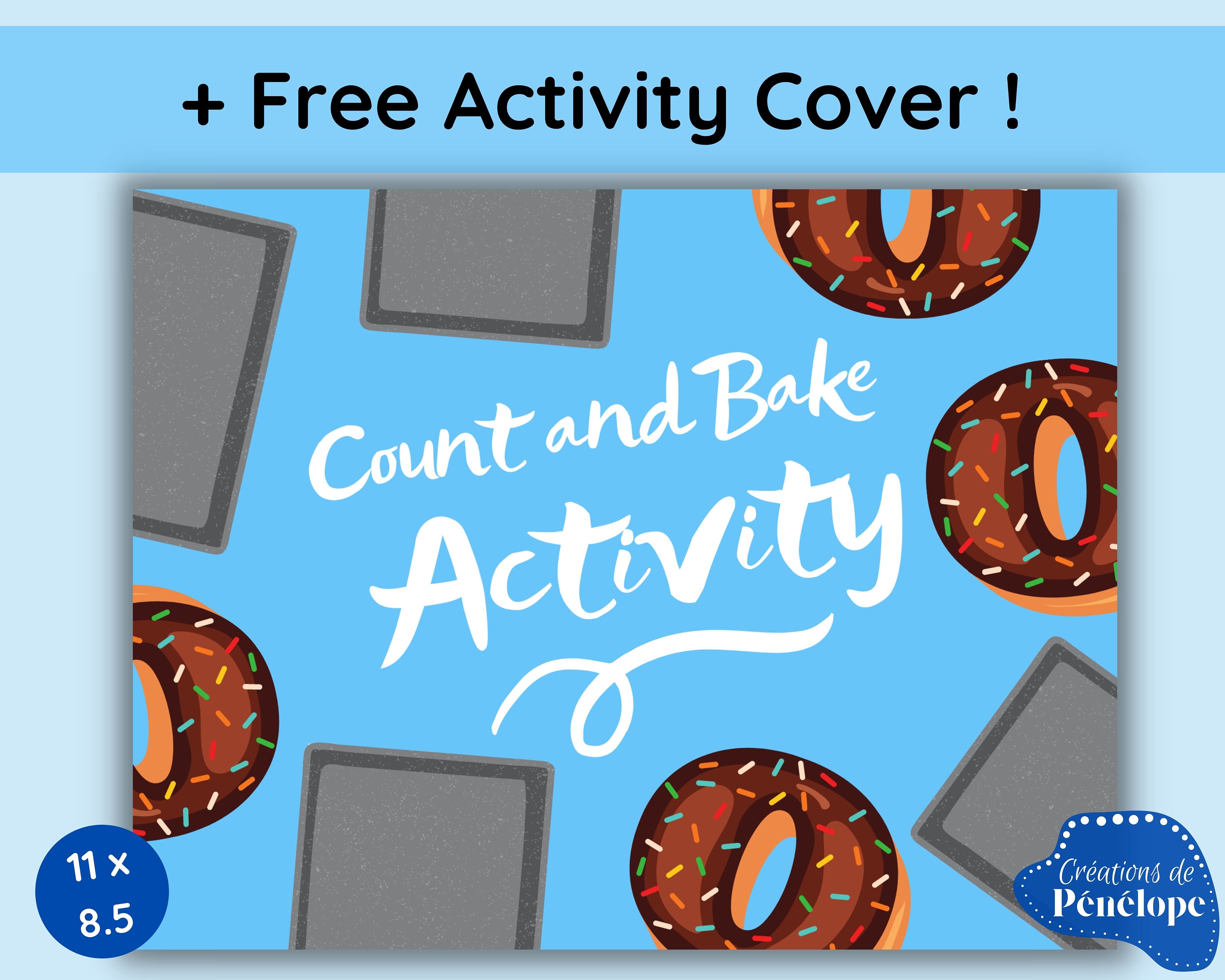 Donut Themed Counting Activity | Preschool Busy Book Donuts | Additions ...