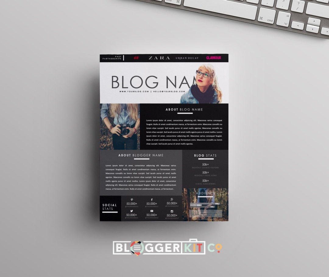 One-page Media Kit Template Press Kit Template Electronic - Etsy