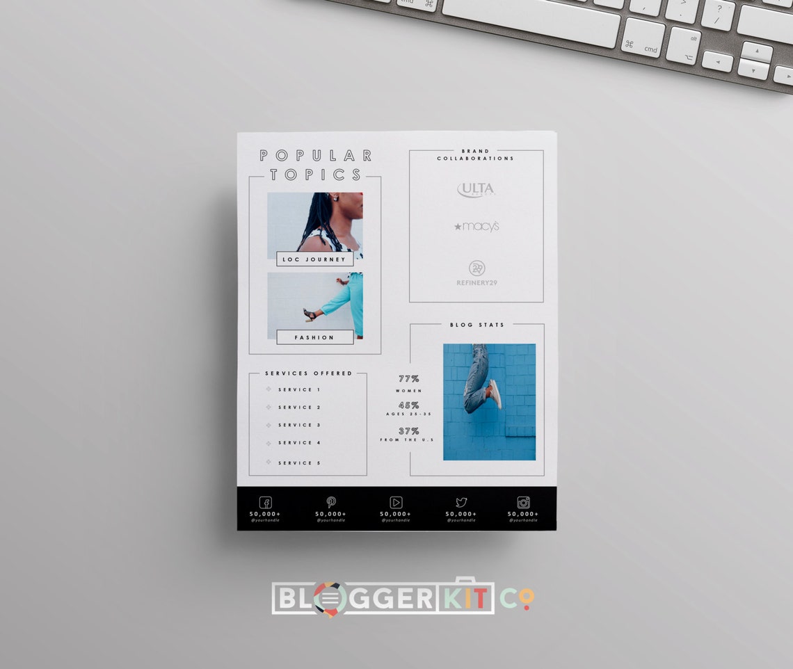 Two-page Media Kit Template Press Kit Template Electronic - Etsy
