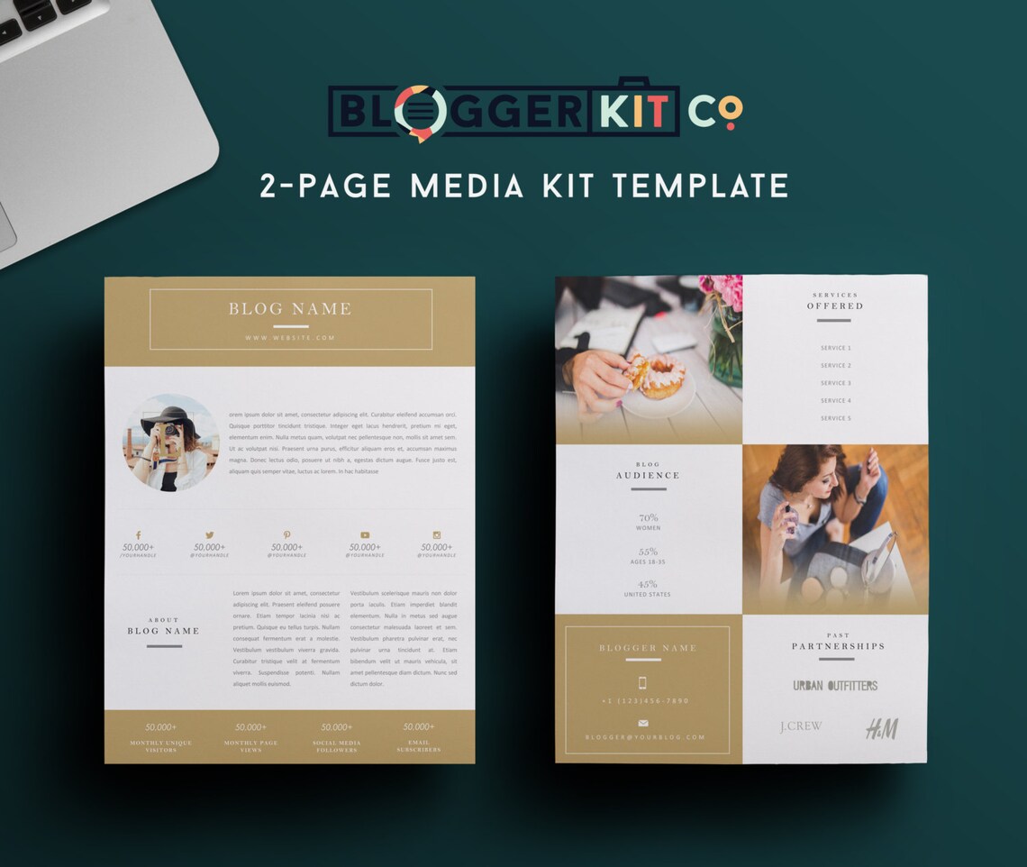 Two-page Media Kit Template Press Kit Template Media Kit - Etsy