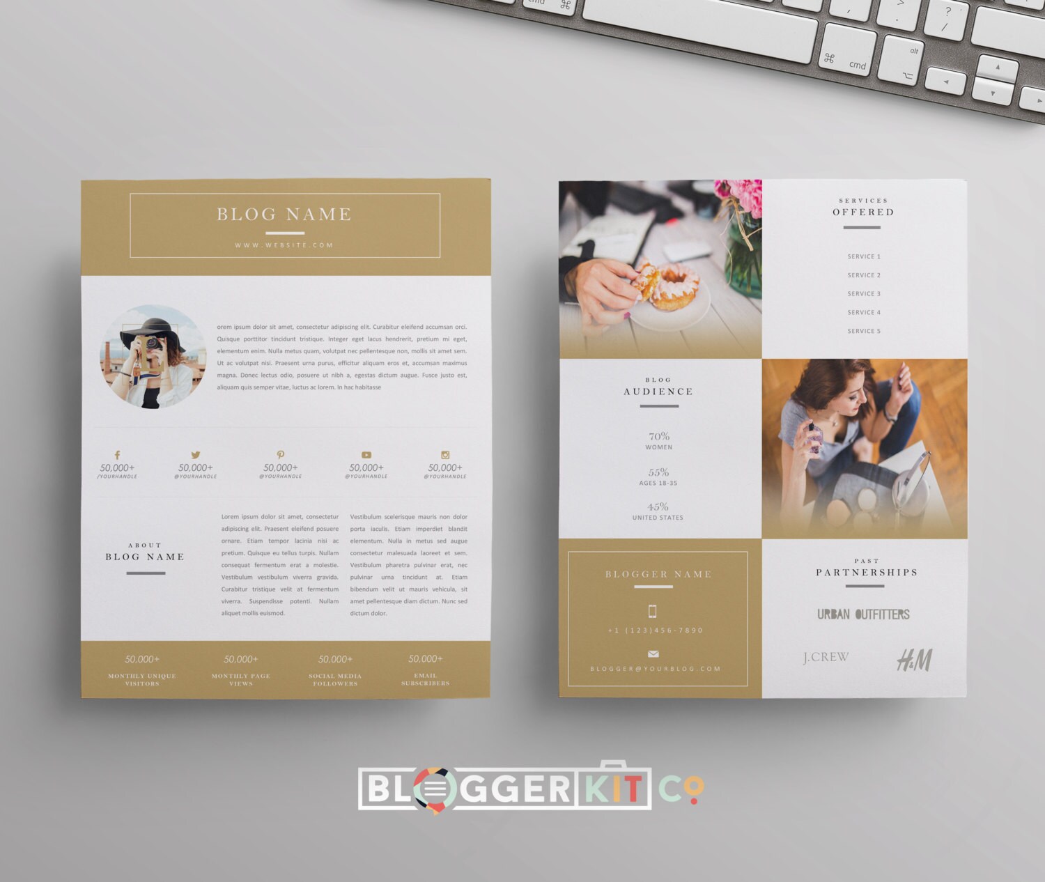 Two-Page Media Kit Template Press Kit Template Media Kit | Etsy