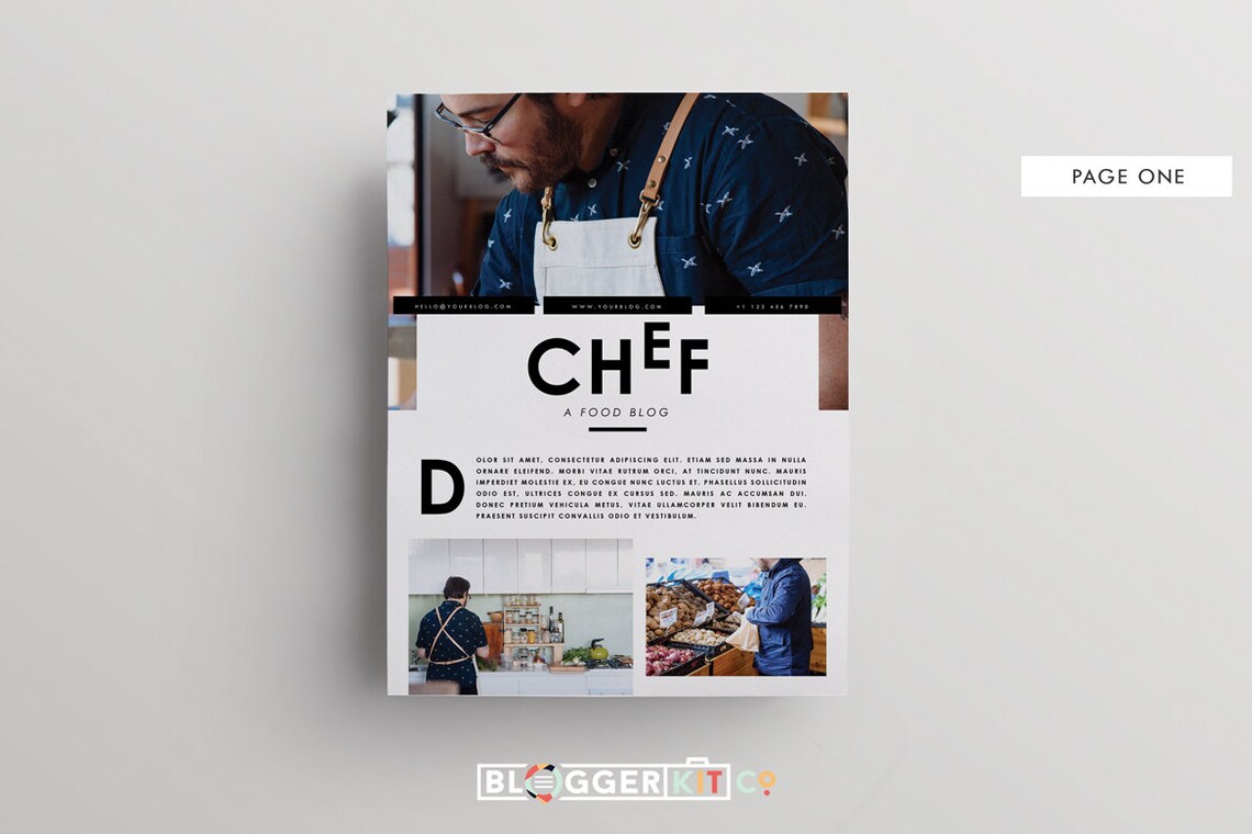 Three-page Media Kit Template | Press Kit Template | Electronic Press ...