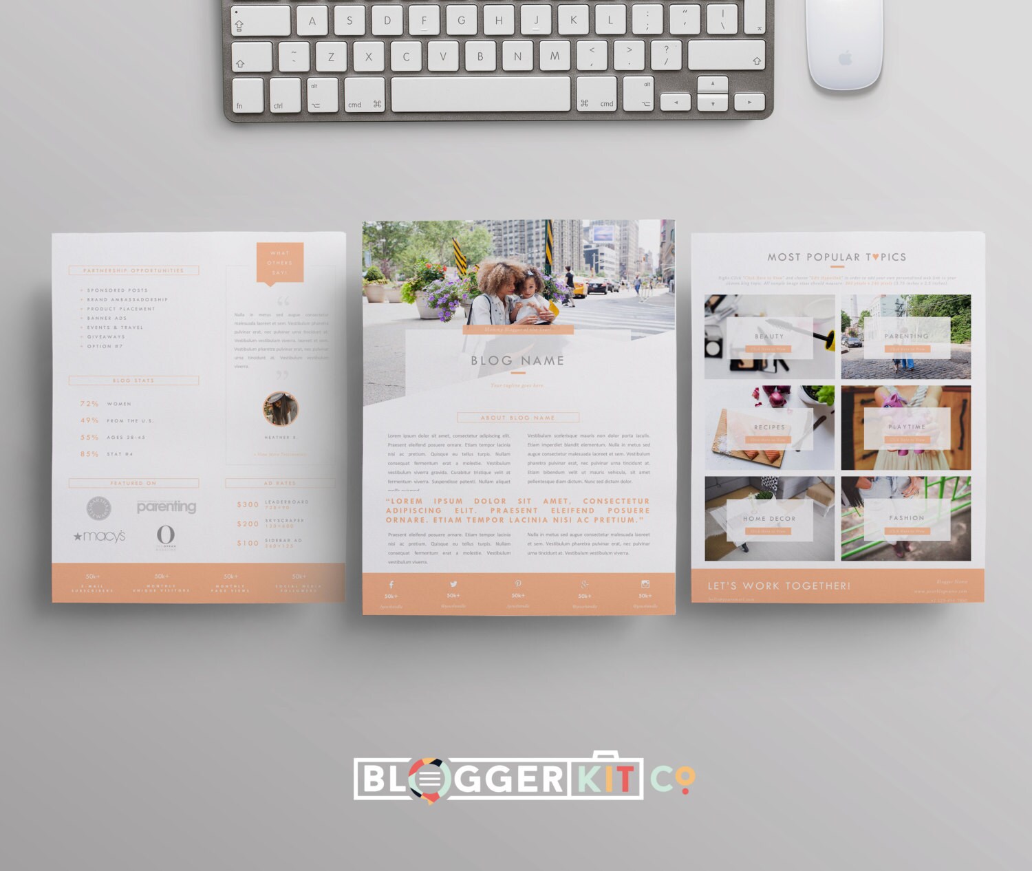Three-page Media Kit Template Press Kit Template - Etsy Australia
