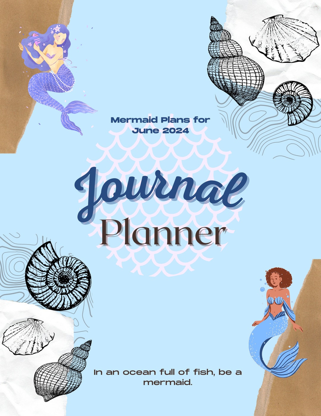 Mermaid Planner, Digital Planner, Instant Download, Printable Planner ...