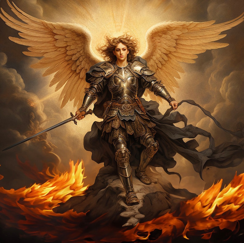 Saint Michael Archangel Digital Art Download | Printable Wall Decor ...