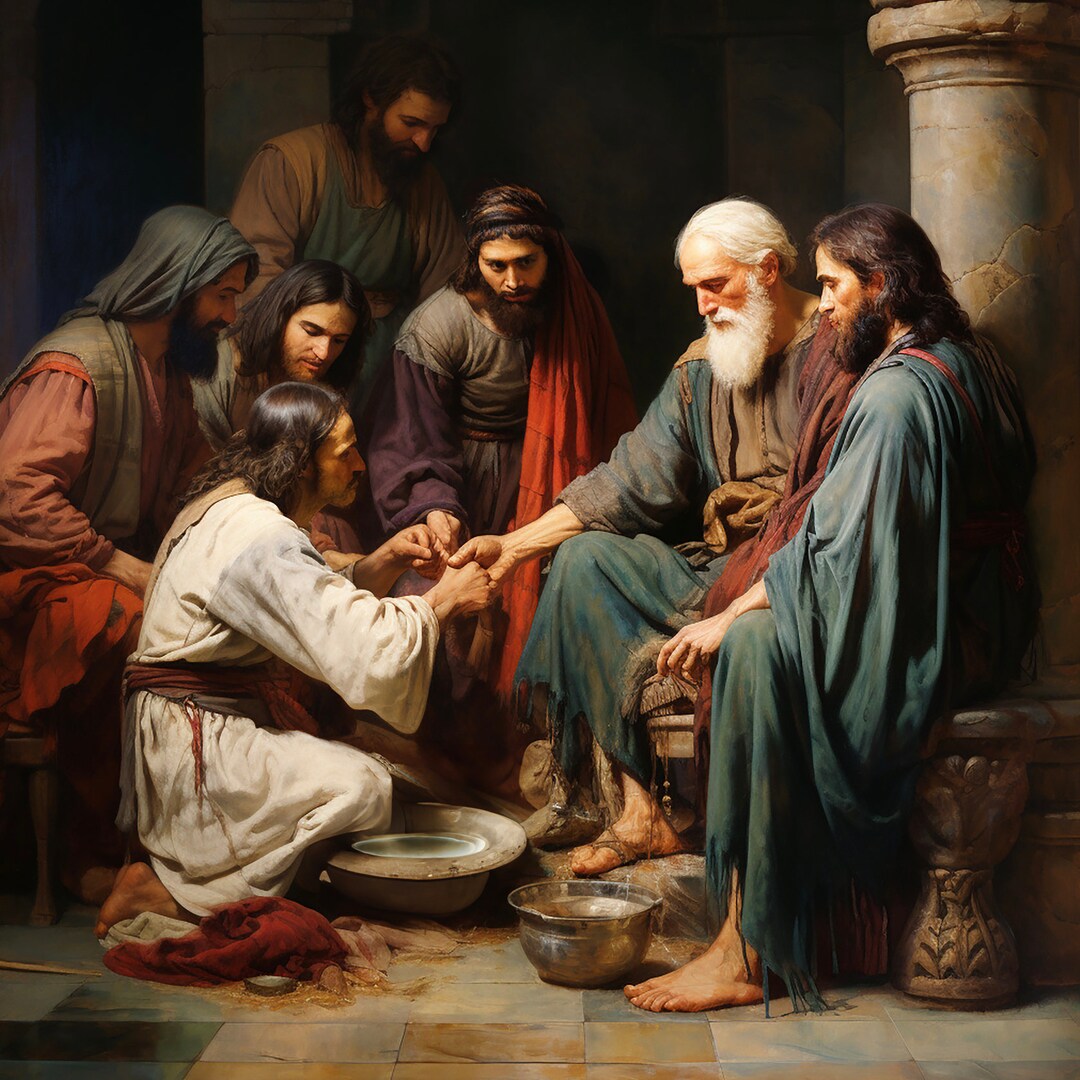 Jesus Washing Feet Digital Download | Instant Religious Print - Etsy
