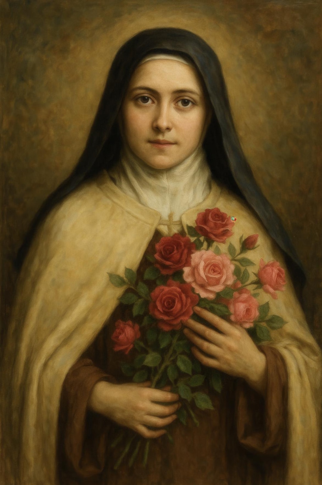 Saint Therese of Lisieux Painting Religious Portrait | Digital Download ...