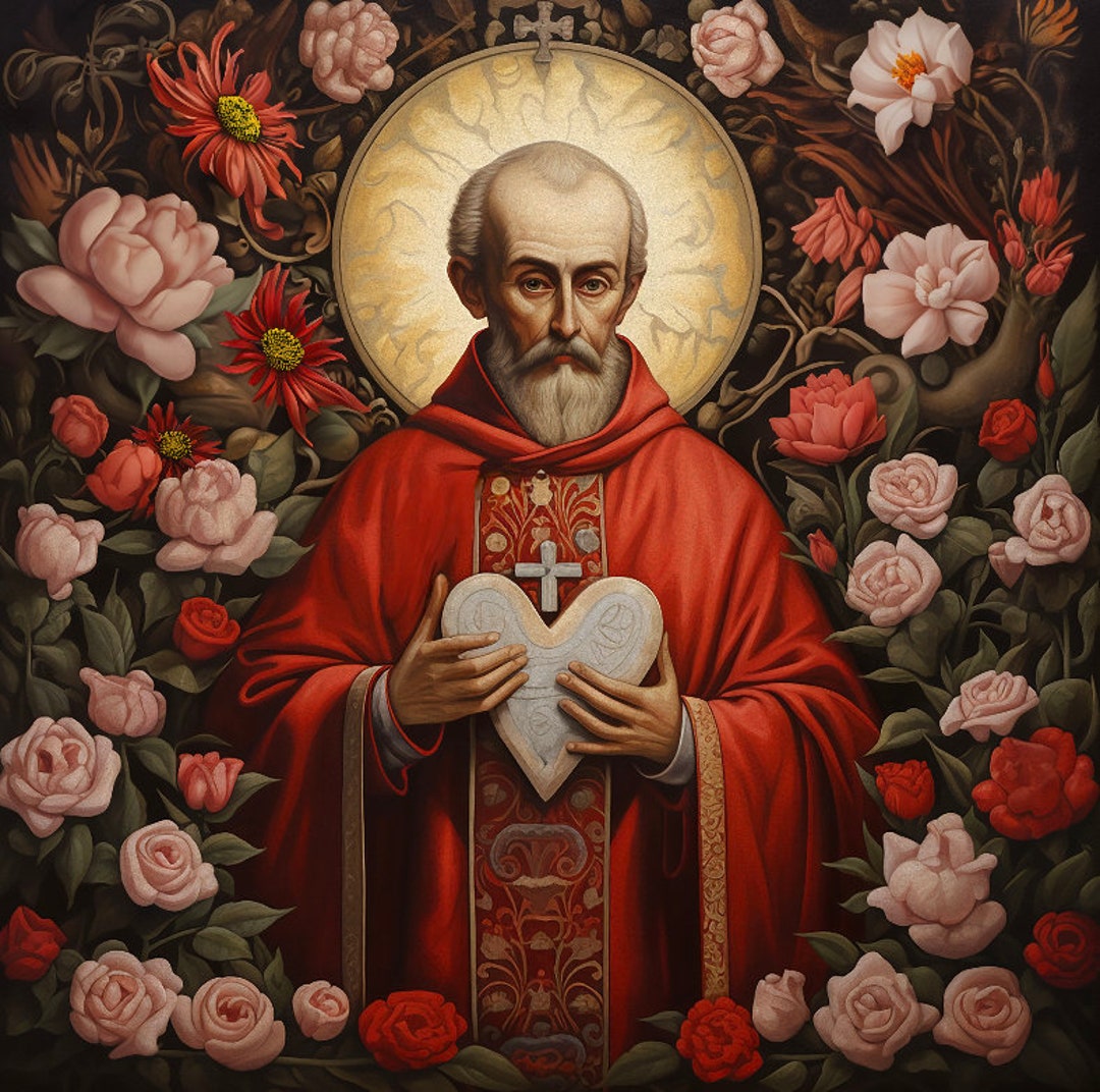 Saint Valentine Digital Art Download | Instant Print Religious Art - Etsy