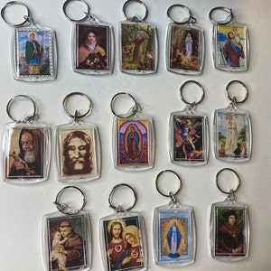 Catholic Saint Keychains - Etsy