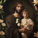 St Joseph Print, Saint Joseph, Catholic Artwork, St Joseph and Jesus ...