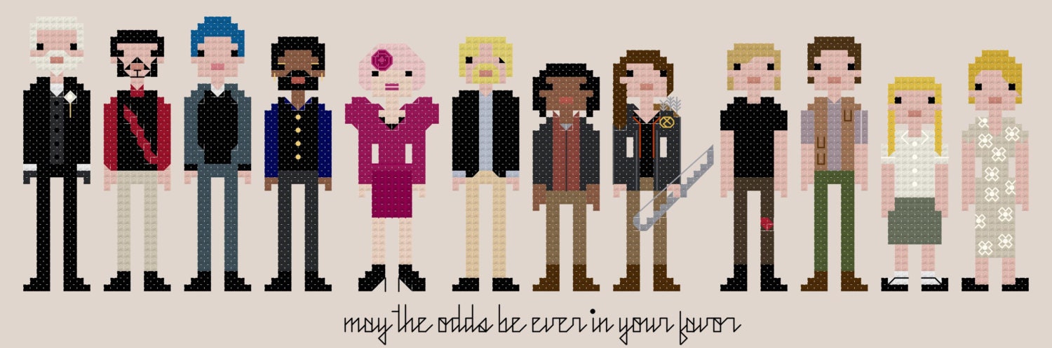 The Hunger Games With Outfits Parody Cross Stitch Pattern PDF - Etsy