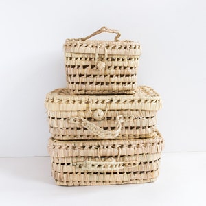 Emma Straw Bag, Square Straw Bag, Wicker Basket, Straw Purse, Woven ...
