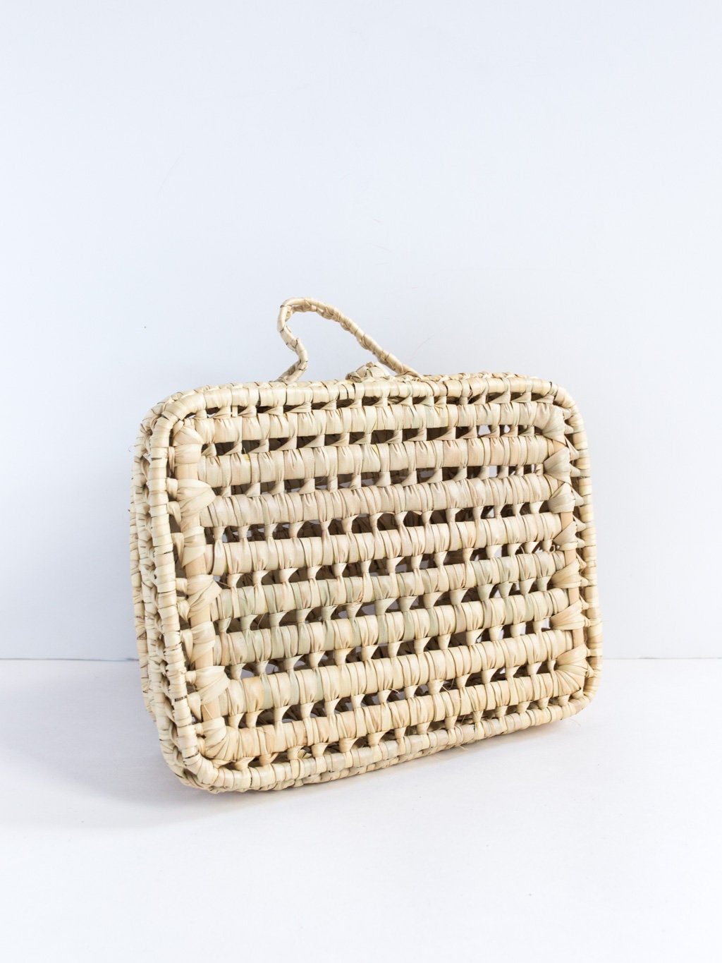 Emma Straw Bag Square Straw Bag Wicker Basket Straw Purse - Etsy