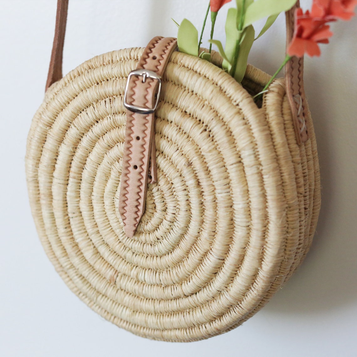The Susanna Straw Purse Round Straw Bag Straw Purse Woven | Etsy