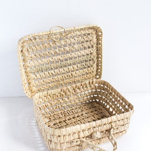Emma Straw Bag, Square Straw Bag, Wicker Basket, Straw Purse, Woven ...