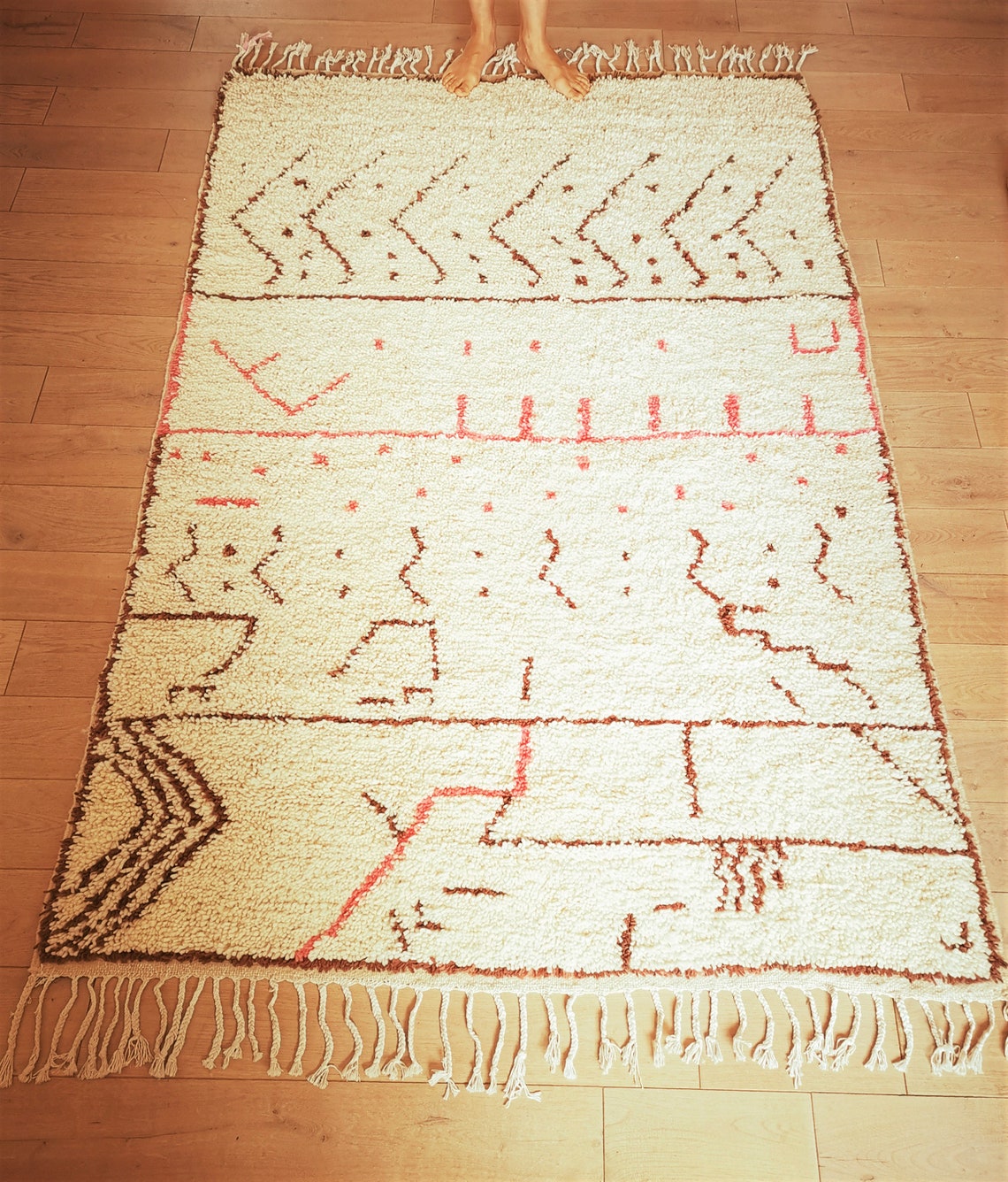 THE SFIA Neutral Cream Wool Rug Berber Rug Faire Trade Rug - Etsy