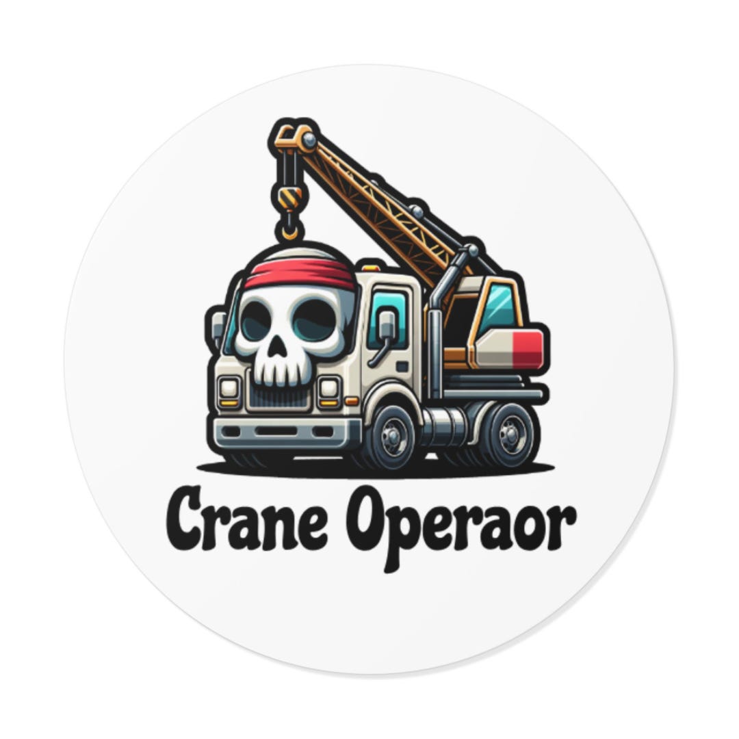Skull Crane Operator Vinyl Stickers | Construction Workers Gifts, Boho ...