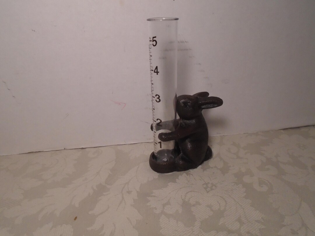 Cast Iron Rabbit, Rabbit Rain Gauge, Rain Gauge - Etsy