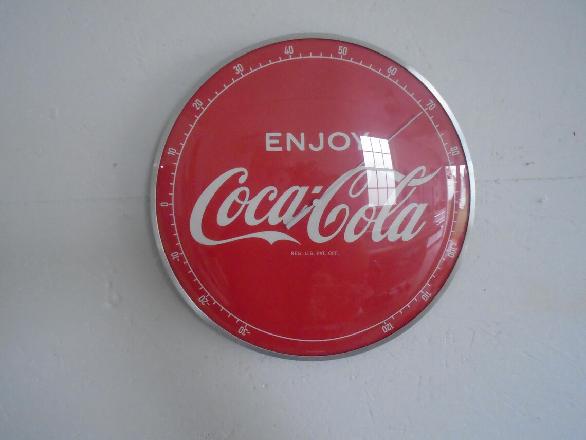 Round Red Coca Cola Glass Thermometer, Gift Idea, Christmas Gift - Etsy