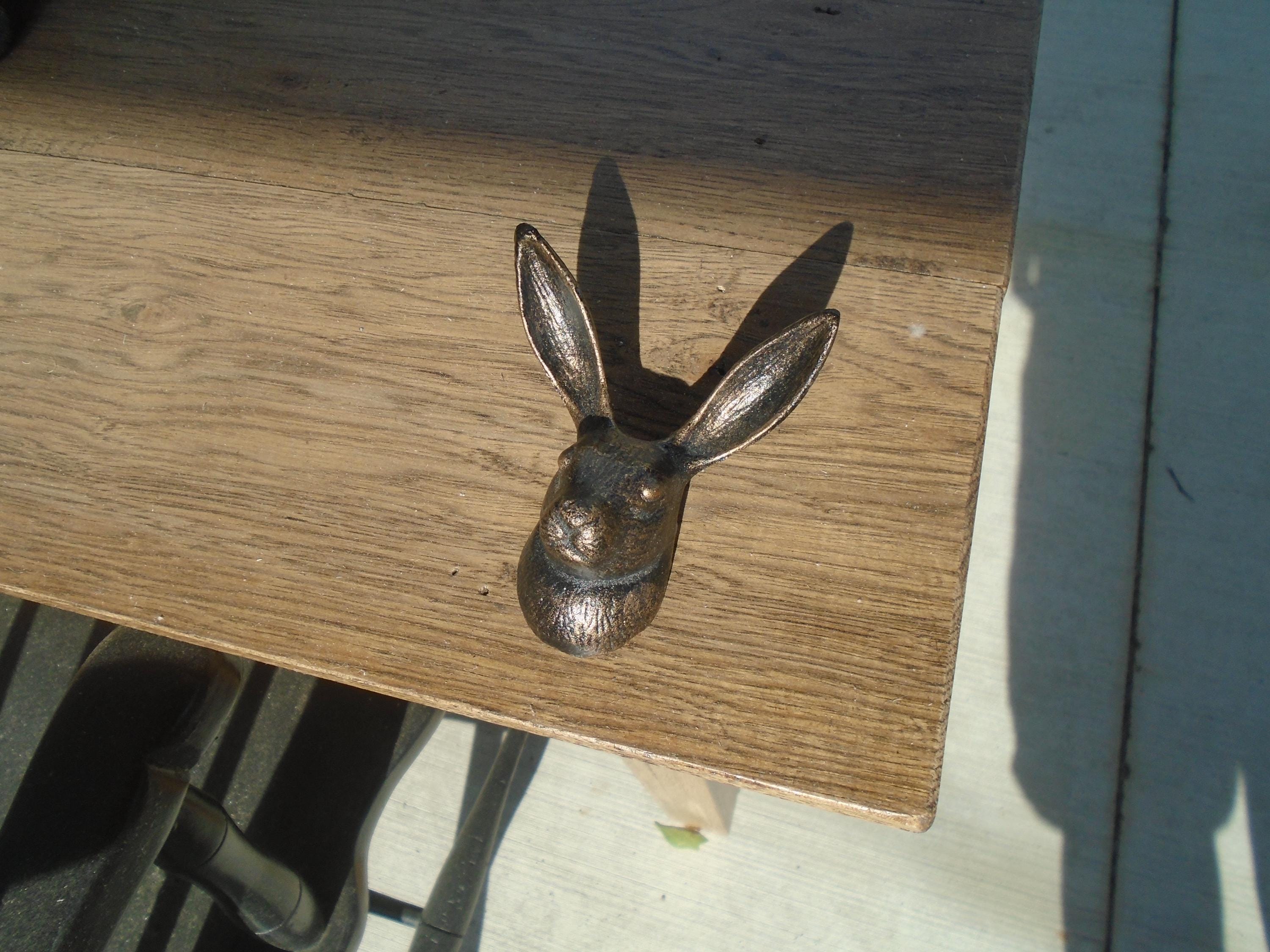 Wall Mount Rabbit, Bronze Color Rabbit, Rabbit Head, Wall Mounted, Gift ...