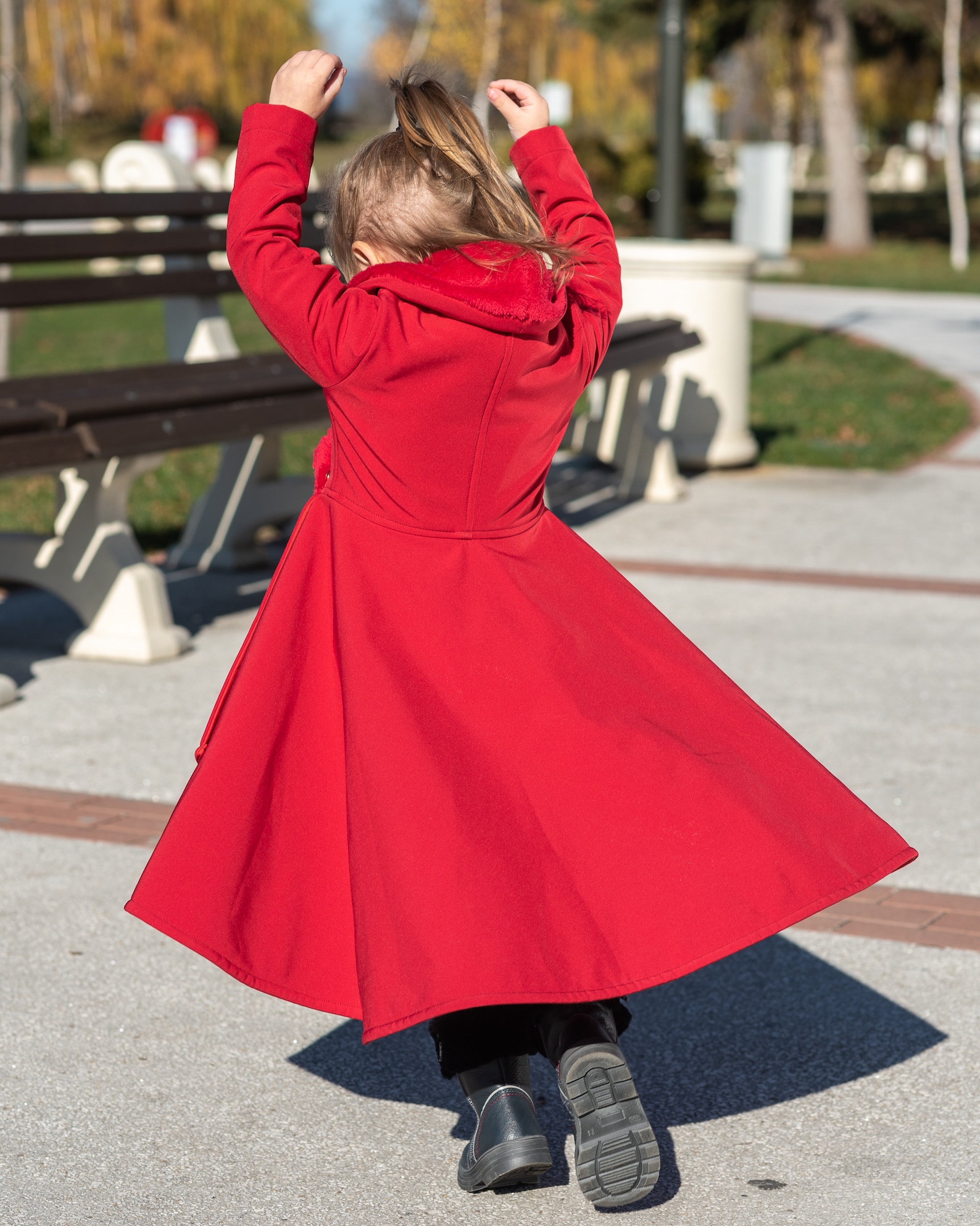 Girls Coat Red Long Winter Coat Girls Soft Shell Coat - Etsy