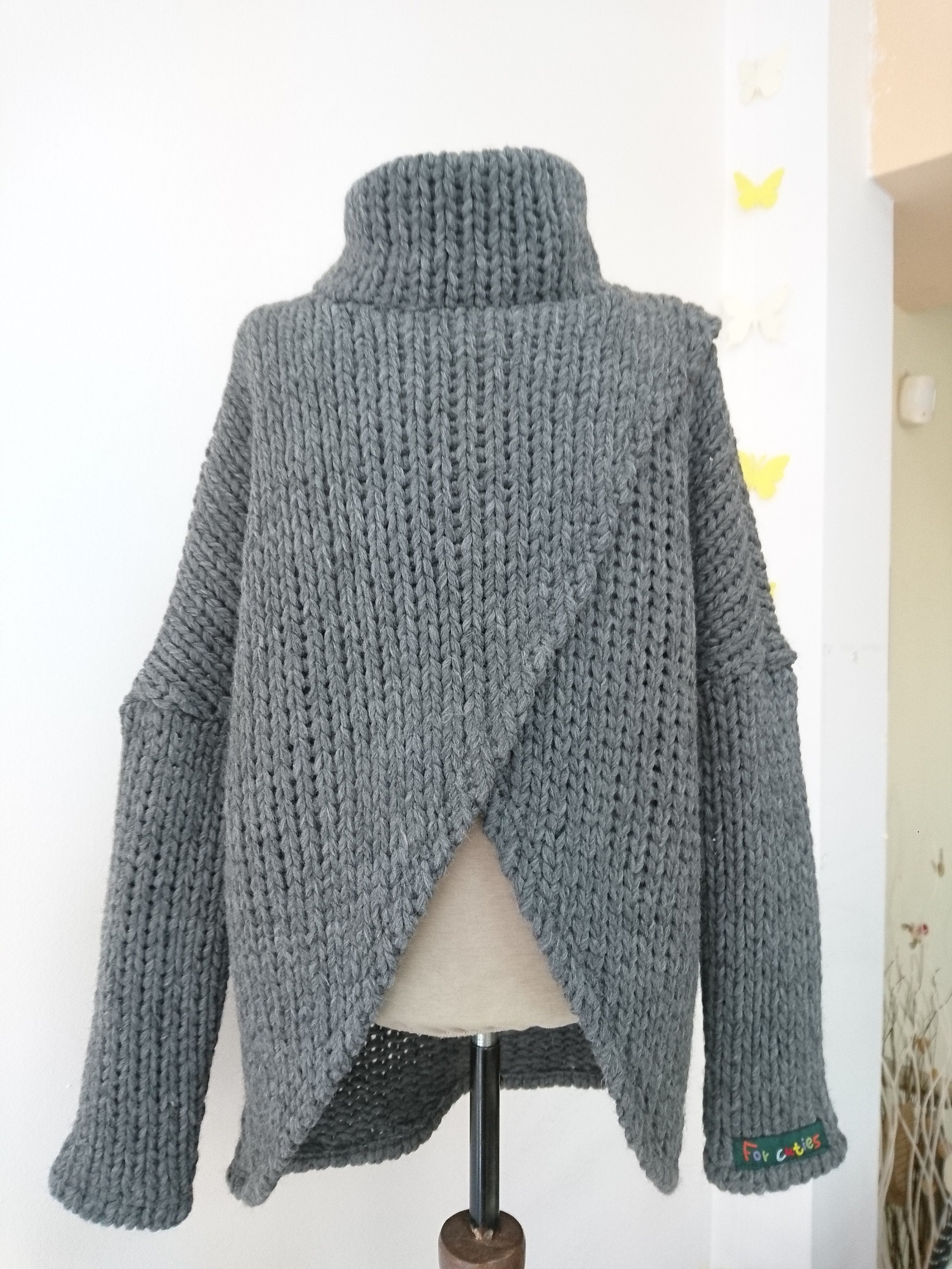 Girls Angora Wool Cape Cardigan: Chunky Turtleneck Sweater - Etsy