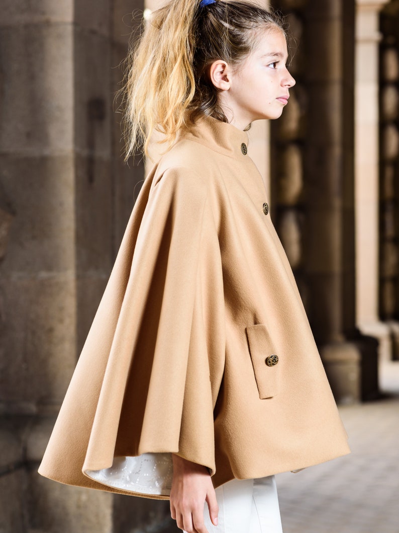 Wool Winter Cape Coat Girls/ Kids Wool Cape/ Toddler Girl Wool - Etsy ...