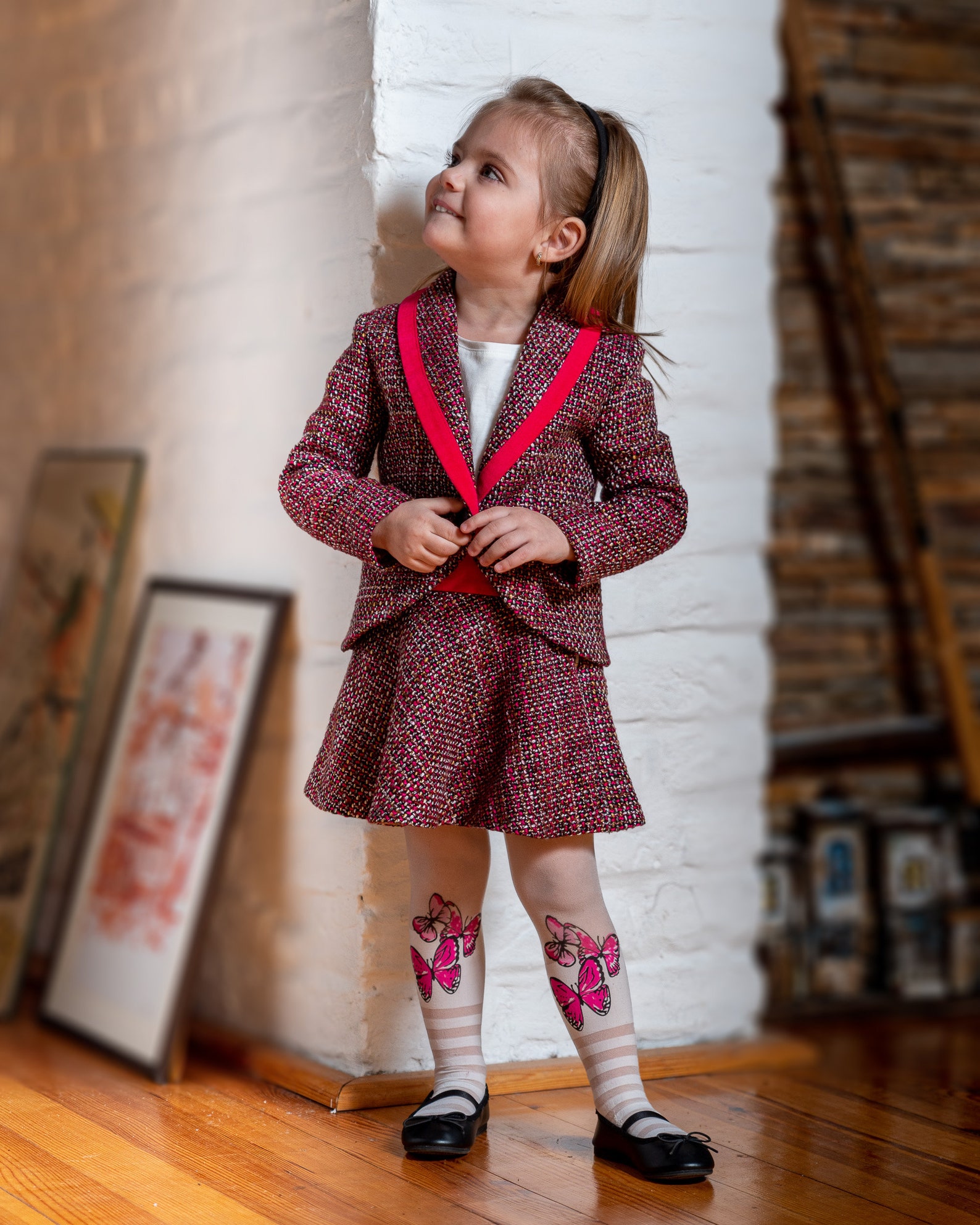 Toddler Tuxedo Suit Girls/ Boucle Tux Suit Formal Wear Toddler - Etsy