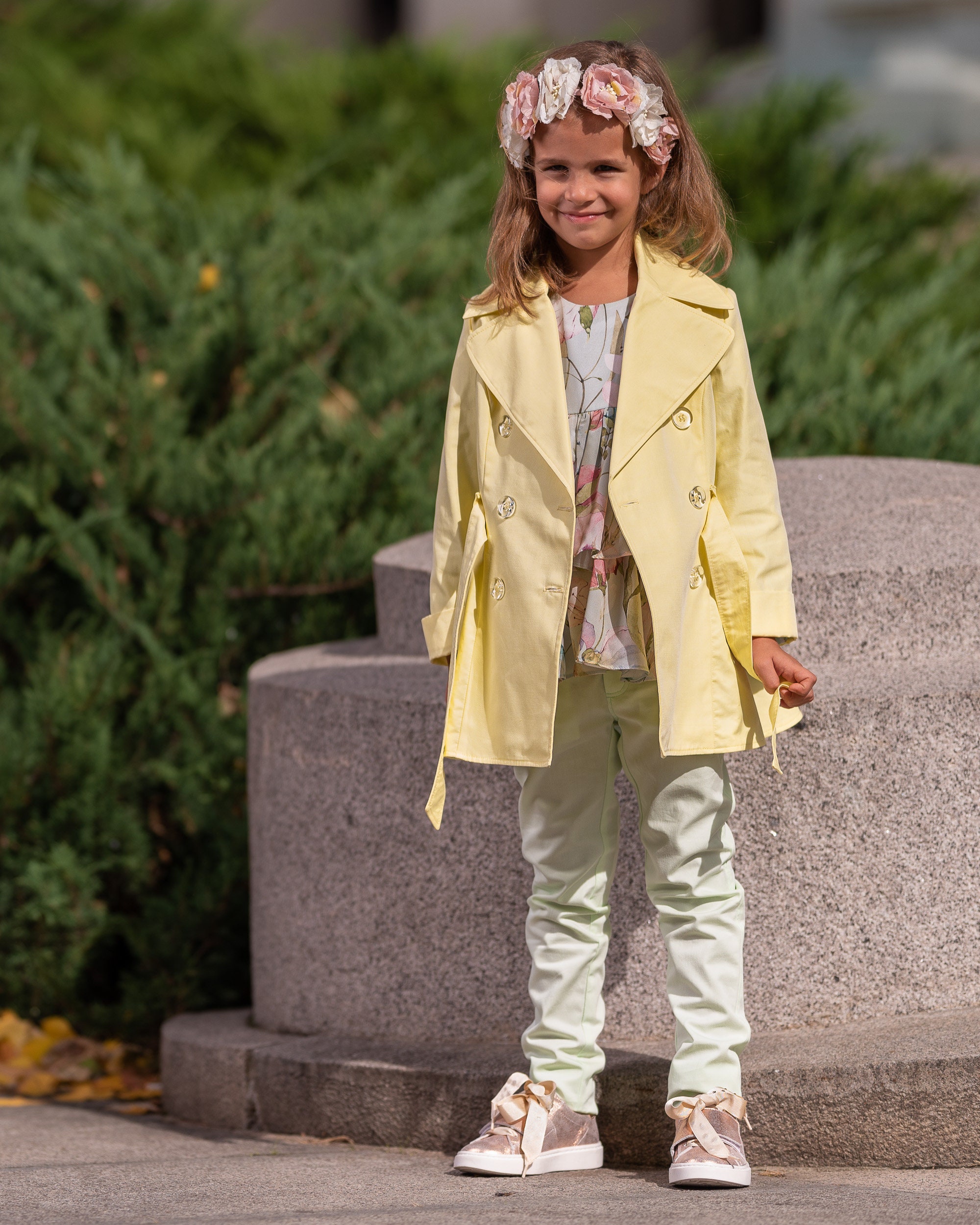 Girls spring summer cotton trench coat / Toddler girl cotton | Etsy