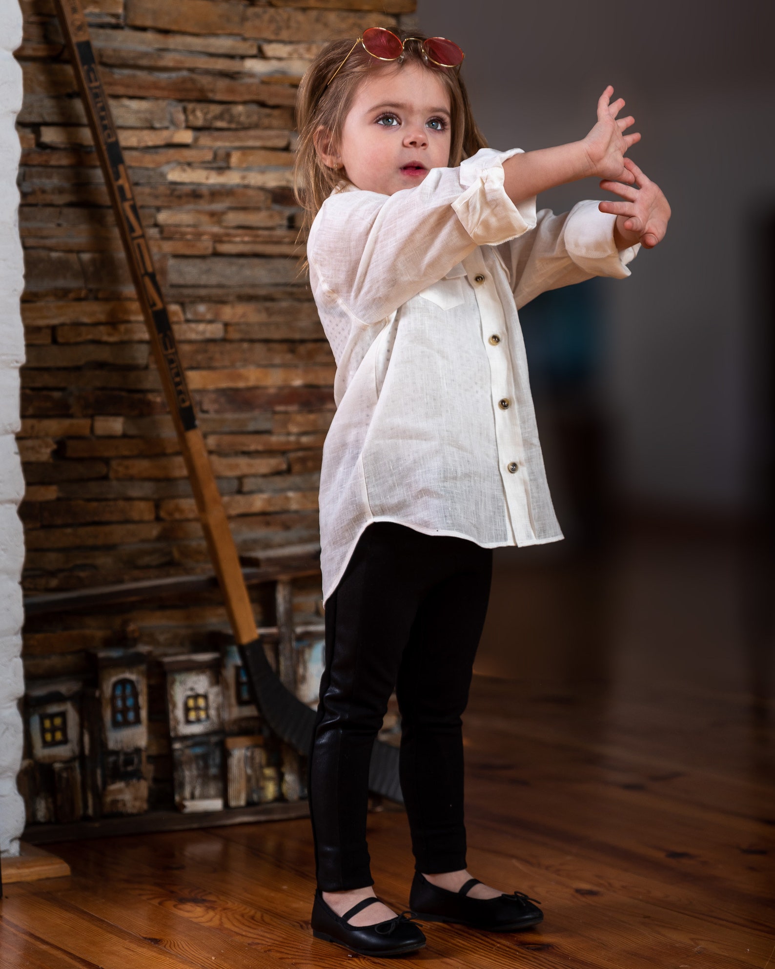 Toddler white linen shirt/ Long sleeve girls shirts/ Girls | Etsy