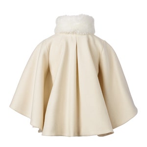 White Wool Communion Cape Coat Girls/ Kids Wedding Cape/ Toddler Girl ...