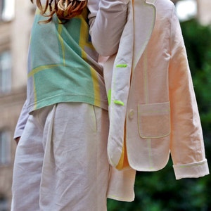 Girls White Linen Suit for Cute Summer Outfits/ Kids Wedding Linen ...