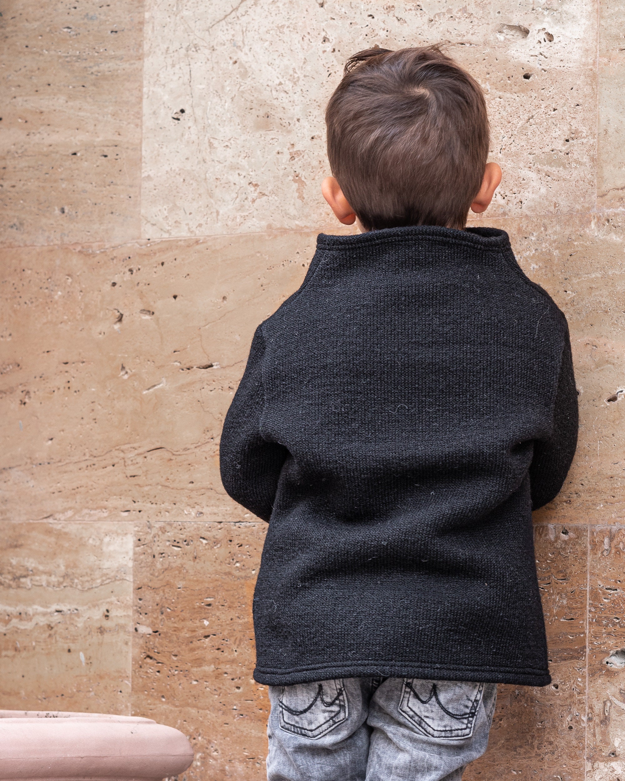 Wool Turtleneck Sweater Boys/ Designer Warm High Neck Sweater/ | Etsy