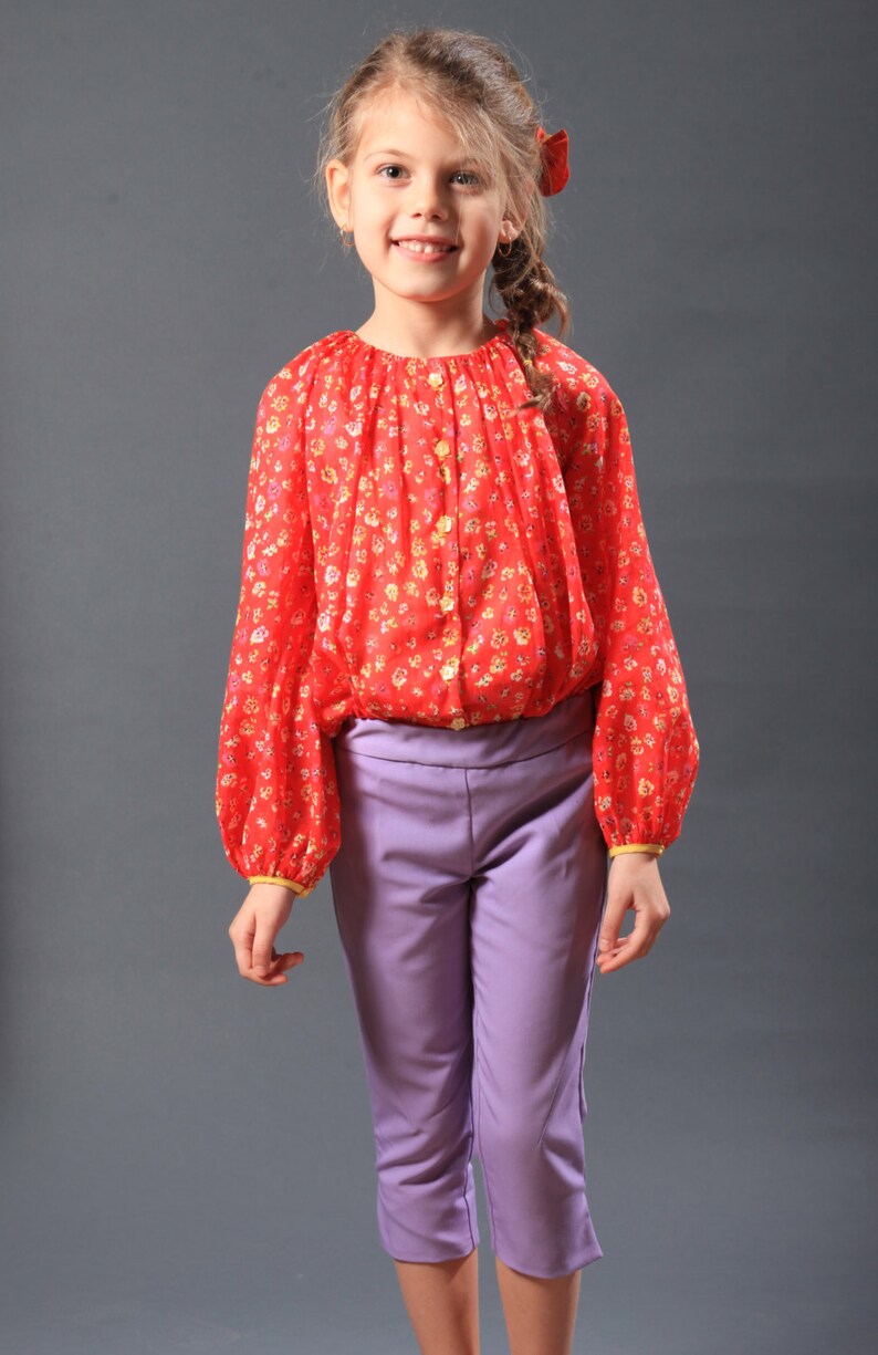 Girls Ditsy Floral Top/kids Summer Outfit/floral Blouse/toddler Girl ...