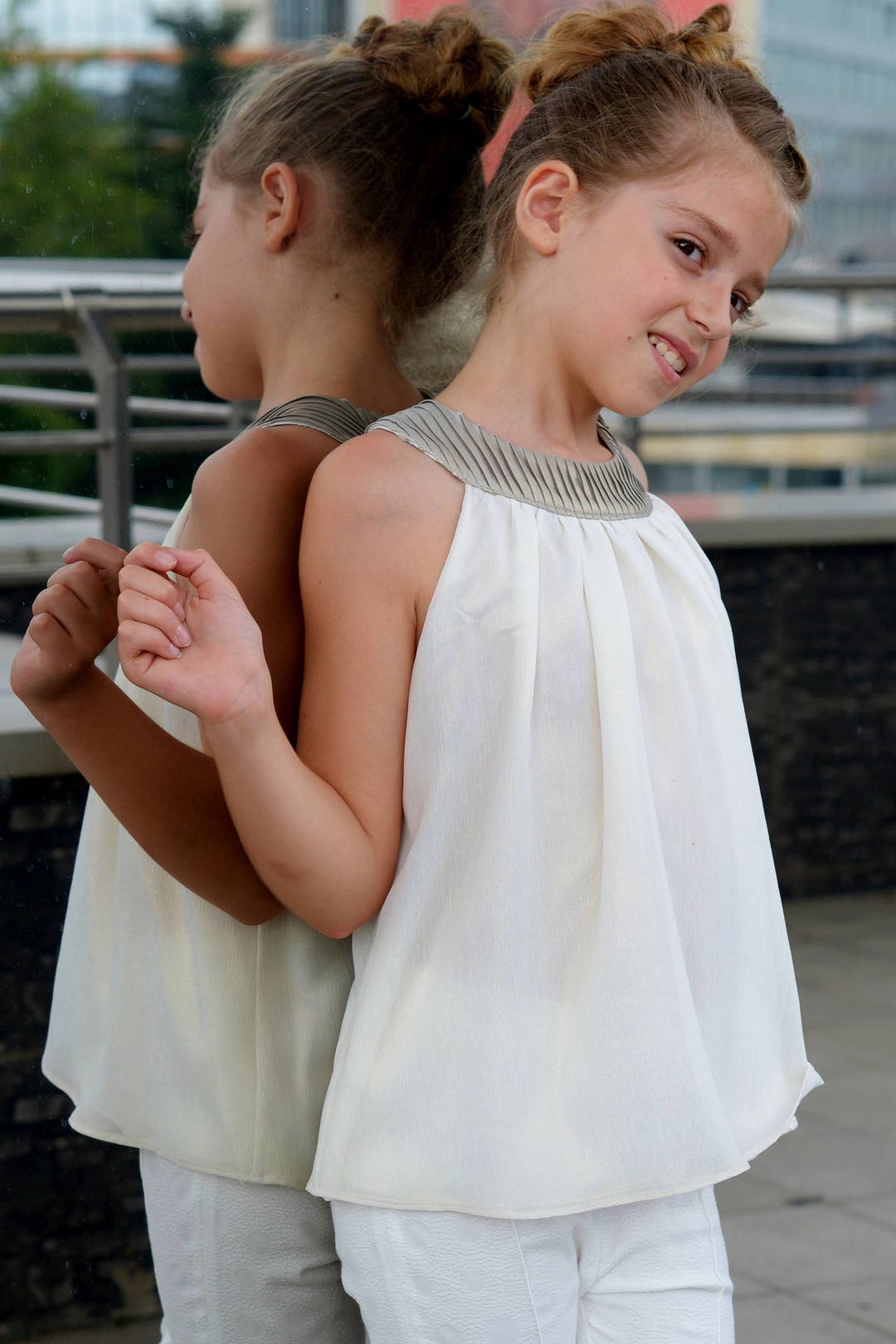 Girls Chiffon Top/ Short Dressy Top/trendy Top/flared Dress/toddler ...