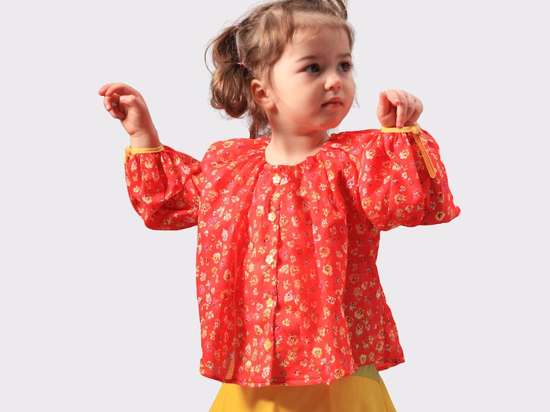 Girls Ditsy Floral Top/kids Summer Outfit/floral Blouse/toddler Girl ...