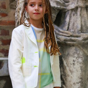 Girls White Linen Suit for Cute Summer Outfits/ Kids Wedding Linen ...